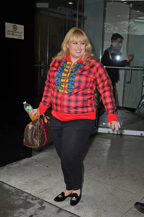 Rebel Wilson dra 'n Louis Vuitton Mon Monogram Speedy Bag in NYC (2)