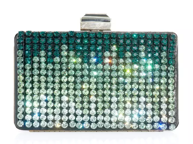 Lanvin Crystal-fersierde Box Clutch