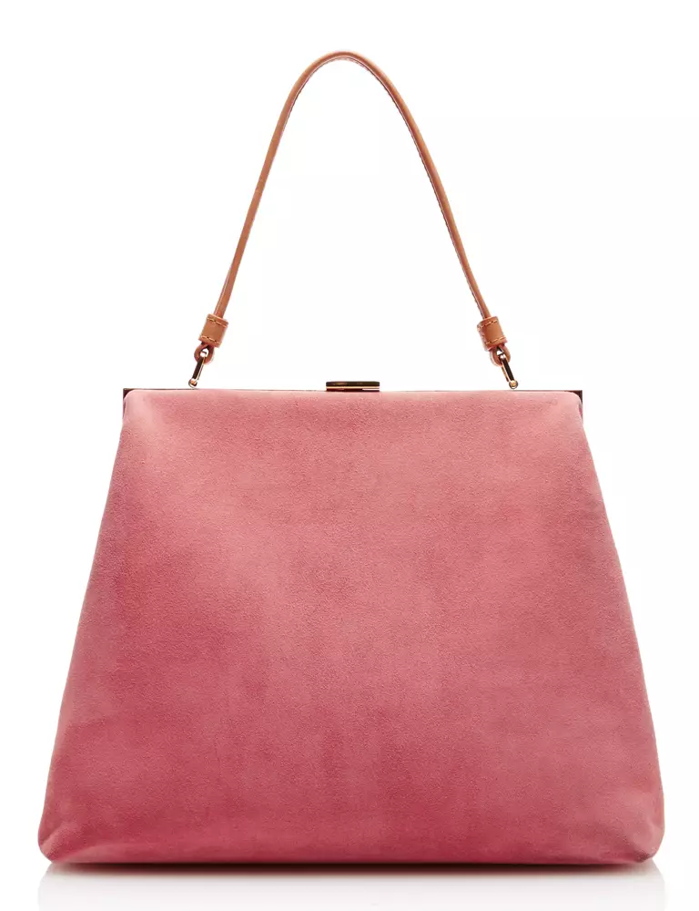 Mansur-Gavriel-Elegancka-Torba-Różowy-Zamsz