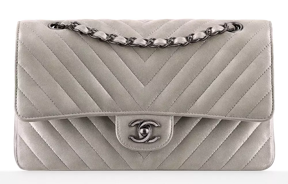 Bossa-Chanel-Metàl·lic-Chevron-Clàssic-Flap