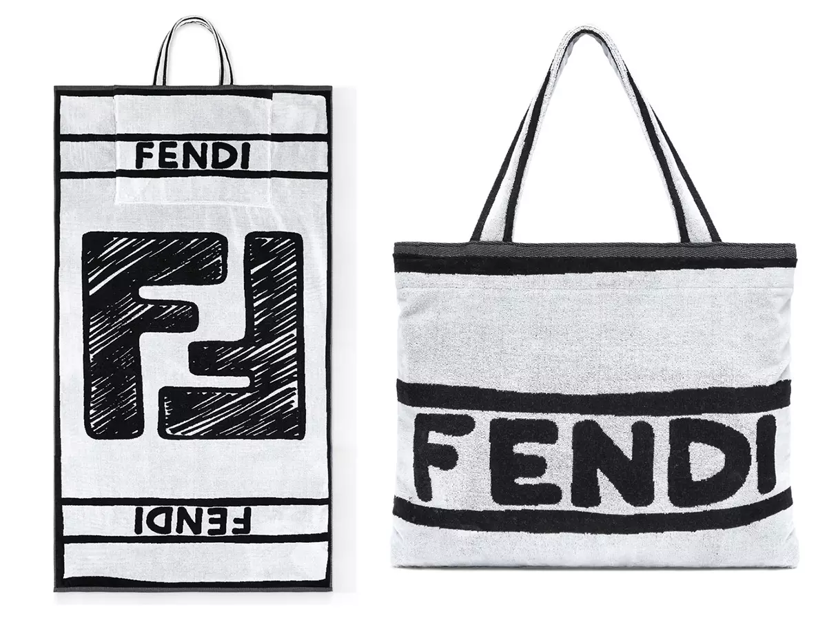 Эта сумка Fendi Tote удваивается как пляжное полотенце, и я здесь для этого