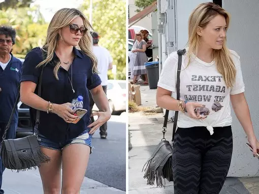 Simplemente no puedo tener suficiente: Hilary Duff y su bolso cruzado con flecos PS1 de Proenza Schouler