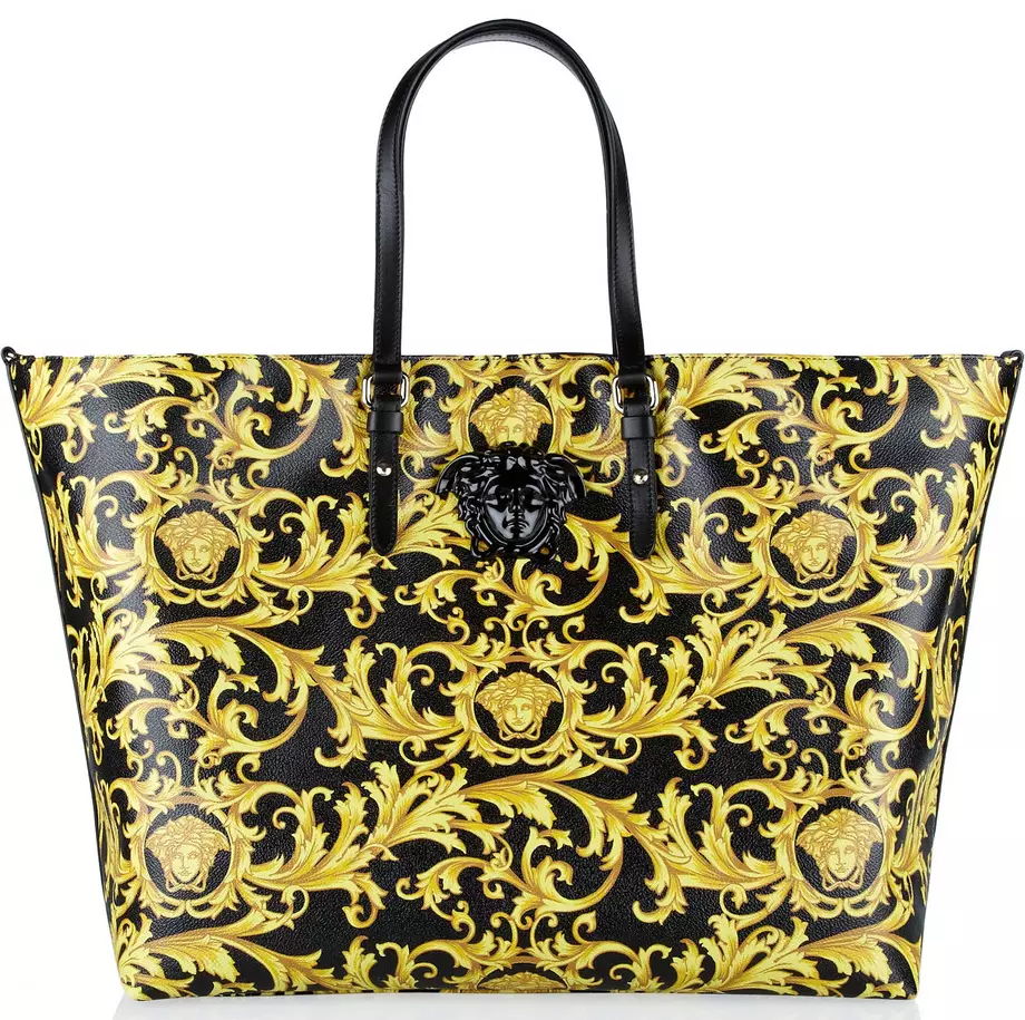 Versace Printed Faux Tawv Tote