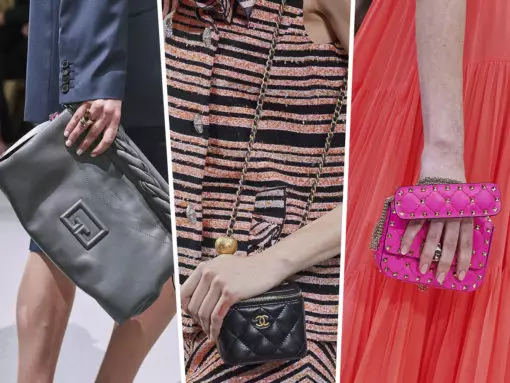 Micro Bags e Clutches tomaram conta das passarelas da primavera de 2020