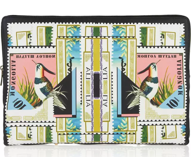 Mary Katrantzou Sorbonne Printed Leather Pouch