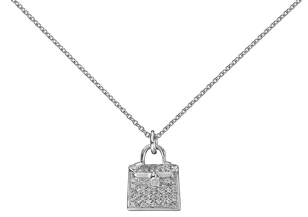 Hermes-Kelly-Pendente-Oro Bianco-e-Diamanti