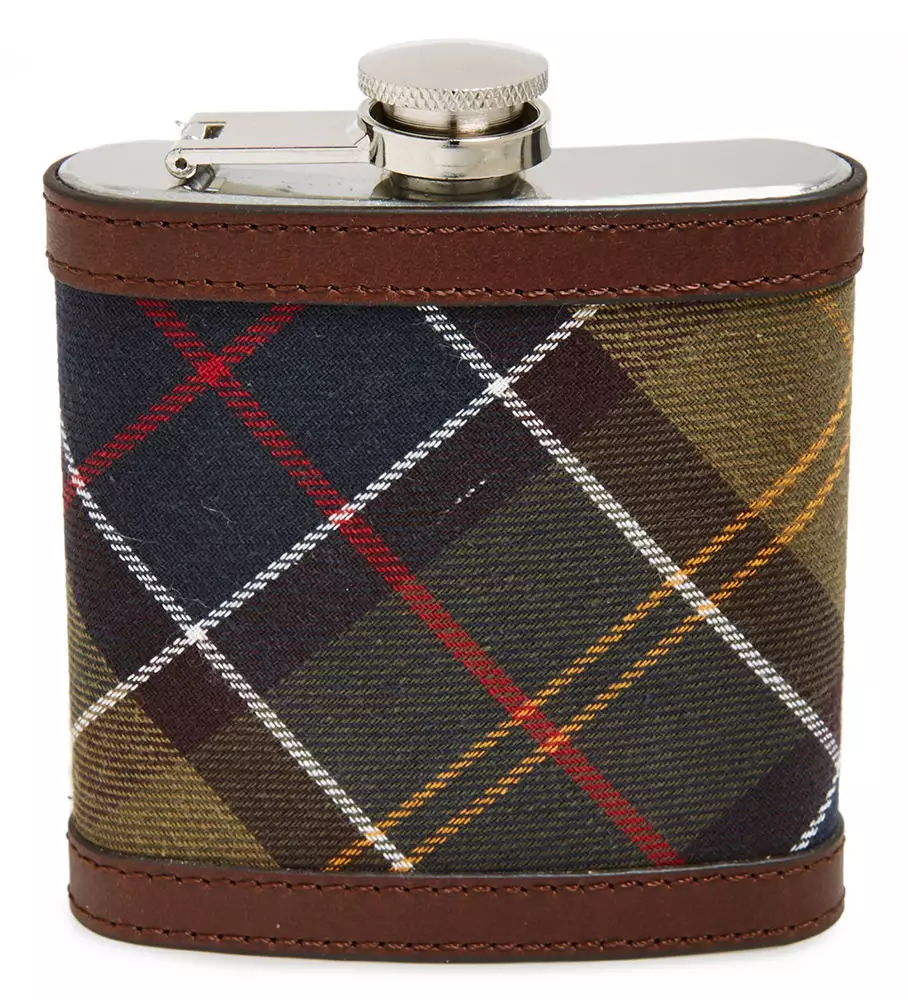 Barbour Tartan Hip Flask