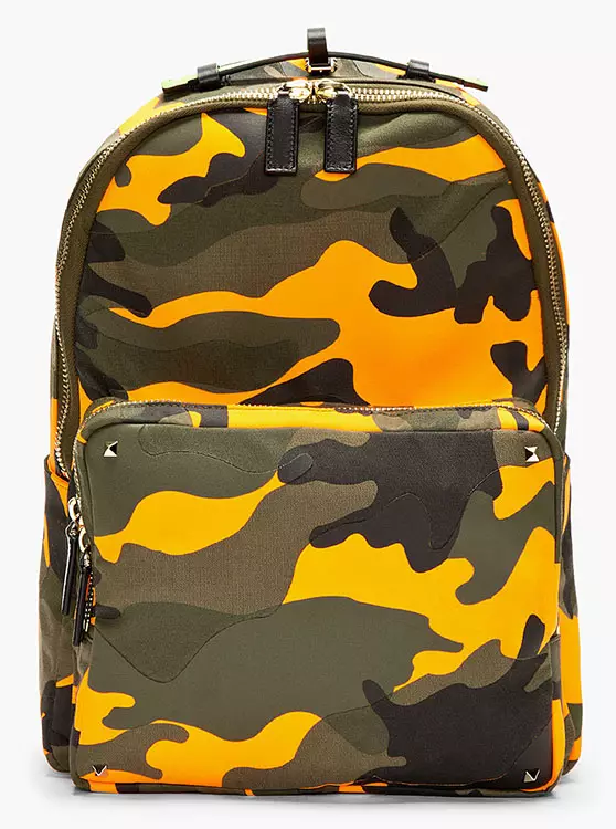 I-Valentino Orange Camo Backpack