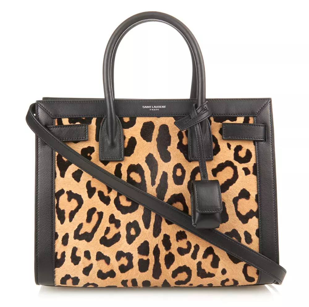 Saint-Laurent-Sac-de-Jour-Leopard-Tote