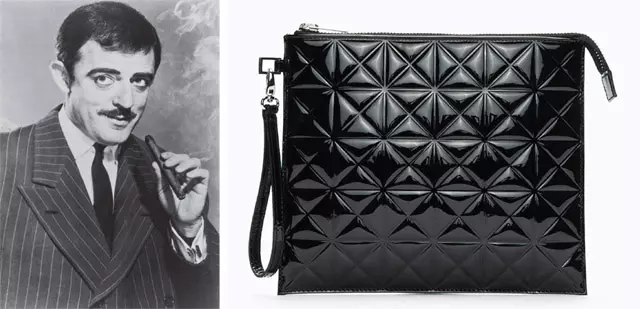 Gomez Addams at Gareth Pugh Quilted Patent Pouch