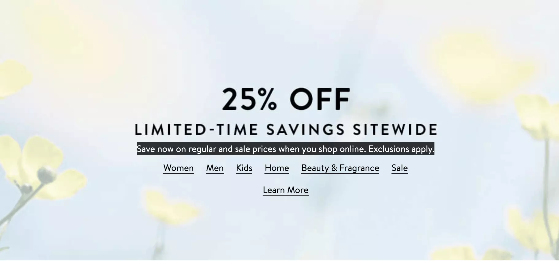 25% Pareum Sitewide di Nordstrom Ayeuna