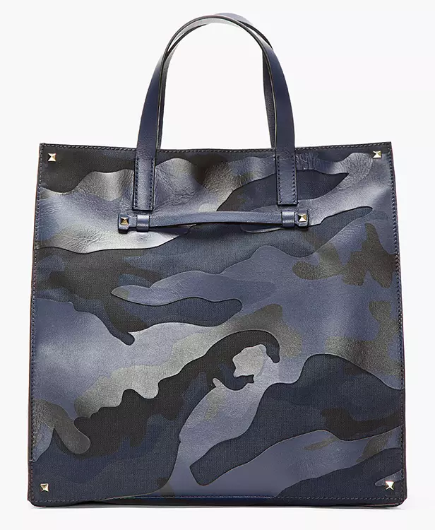 Valentino Kulit Paneled Camo Tote