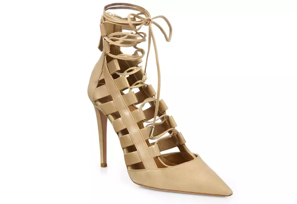 Aquazzua Amazon Leather Lace-Up Pumps $835 nëpërmjet Saks