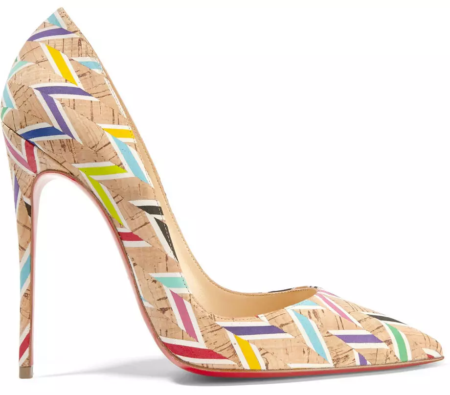 Chrsitian Louboutin So Kate 120mm Printed Cork Pumps $695 sa pamamagitan ng Net-a-Porter