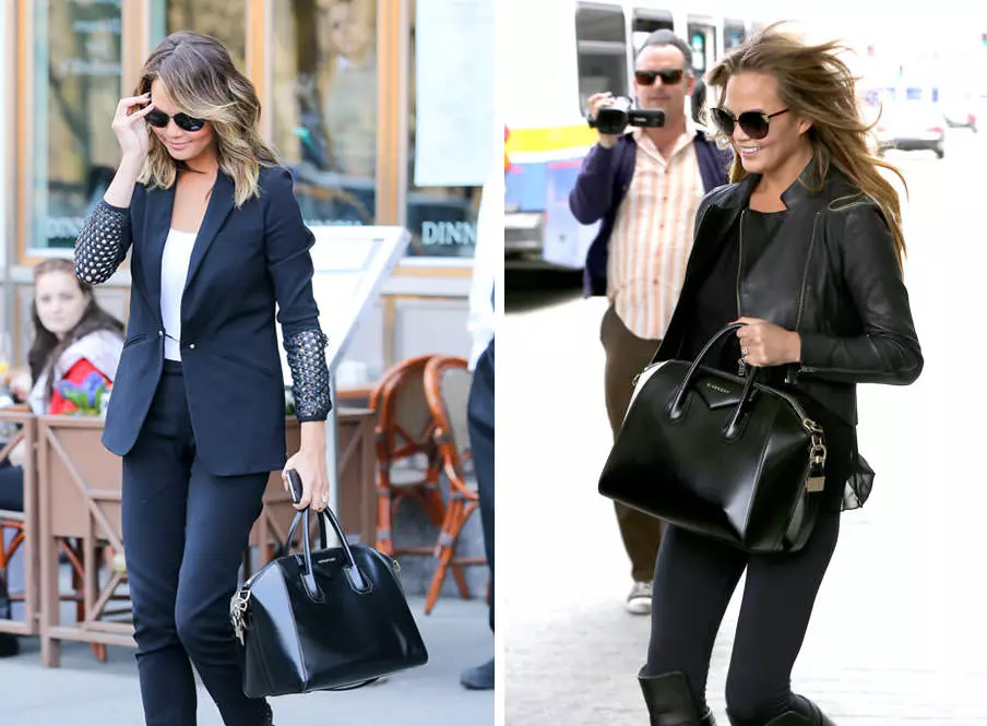 Tsy mahazo ampy fotsiny: Chrissy Teigen sy ny kitapony Givenchy Antigona 14385_1