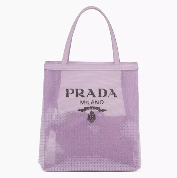 Tote piccola in rete con paillettes in Lily