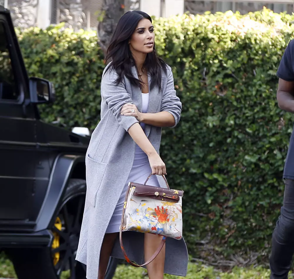 Kim Kardashian estrena la bossa Hermès pintada per Baby North 14967_1