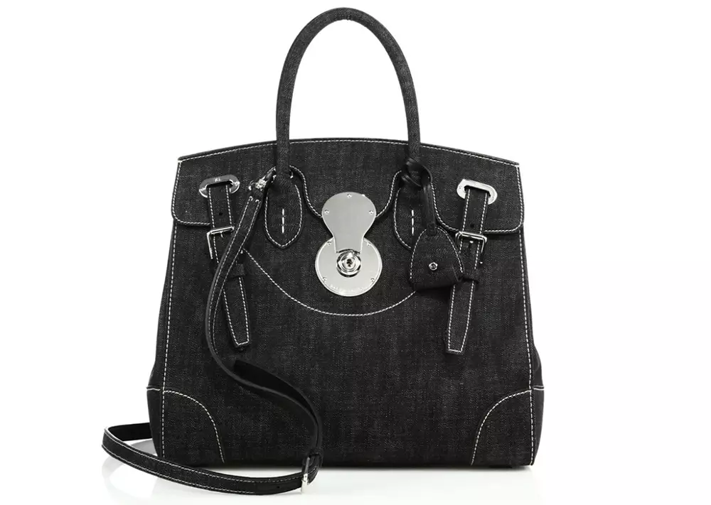 URalph Lauren Ricky 33 Denim Satchel