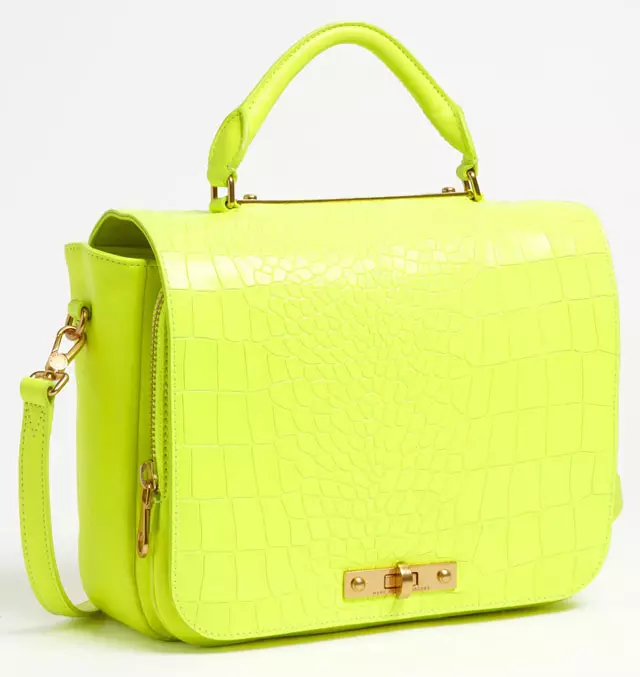 Marc ni Marc Jacobs Paalam Columbus Croc Embossed Satchel