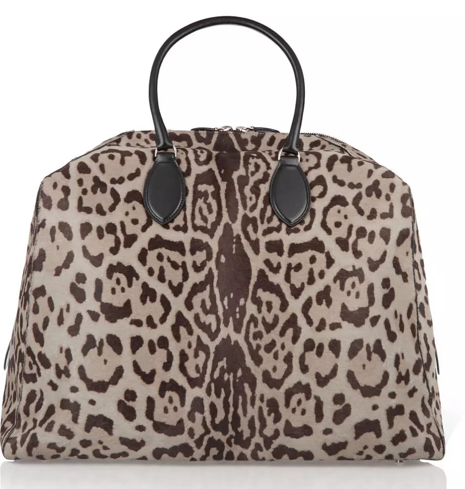 Alaia-Macan tutul-Anak sapi-Rambut-Satchel