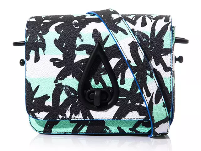 Kenzo Crossbody-väska med palmtryck i konstläder