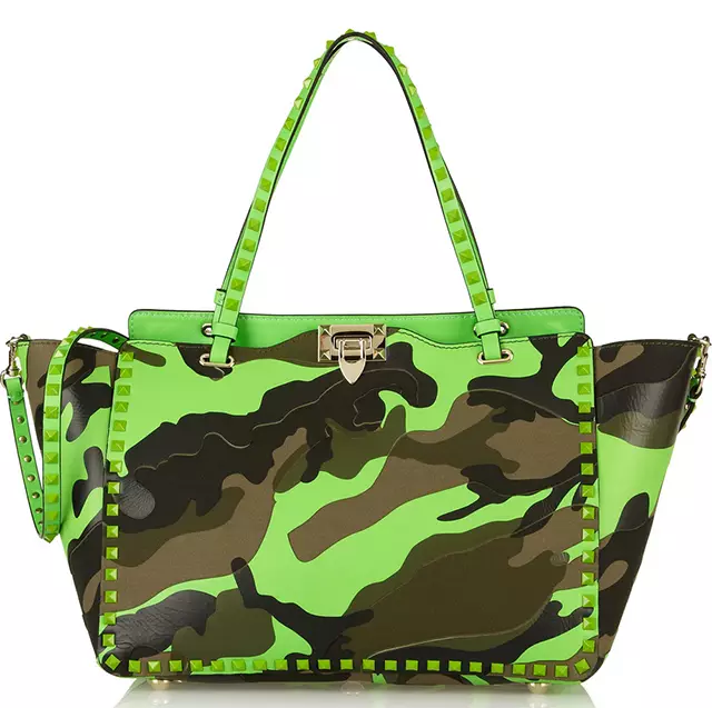 Botiga Valentino Rockstud Neon Trapezi de camuflatge