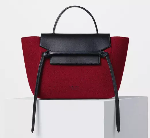 Celine-Mini-Kəmər-Çantası-Qırmızı-Felt-2200