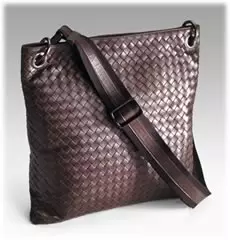 Bolsa mensageiro em tecido Bottega Veneta