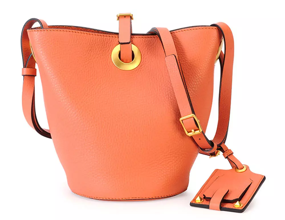 Valentino-Għajnejn-Fuq-Vitello-Bucket-Bag-Coral