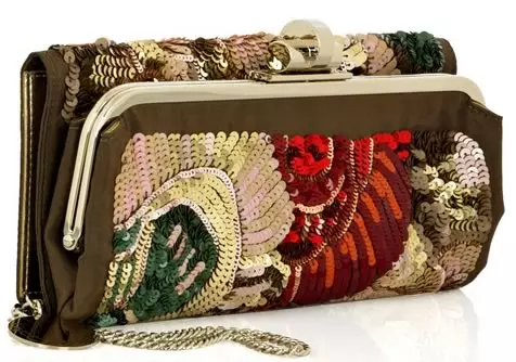 Stella McCartney Embroidered Sequin Clutch