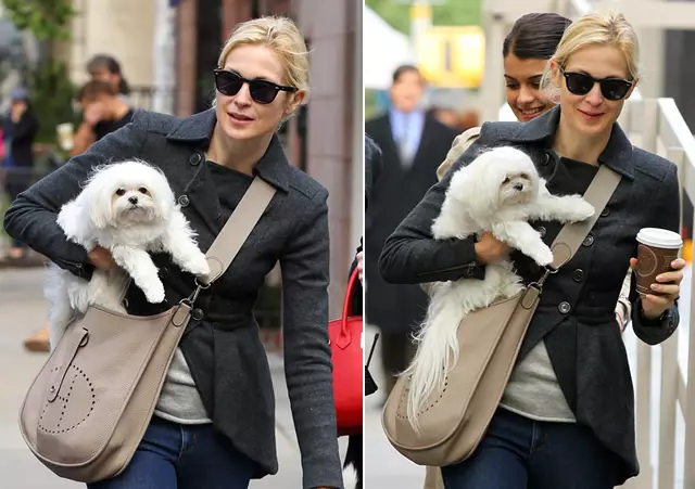 Kelly Rutherford jongléiert mat Pooch, Kaffi, an Hermes Evelyne 19127_1