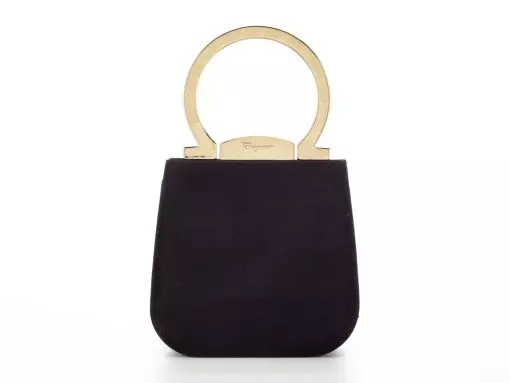 Memperkenalkan Salvatore Ferragamo Creations Black Satin Pochette