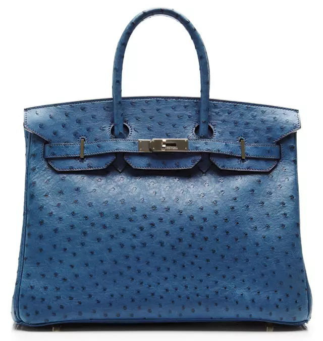 Hermes 35cm Ubururu Roi Ostrich Birkin