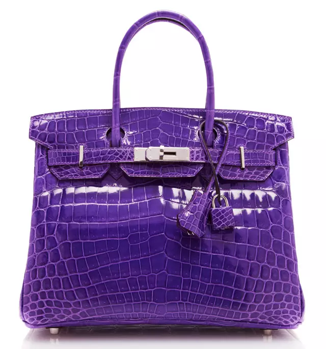 Hermes Birkin 30cm Ultraviola Krokodilo