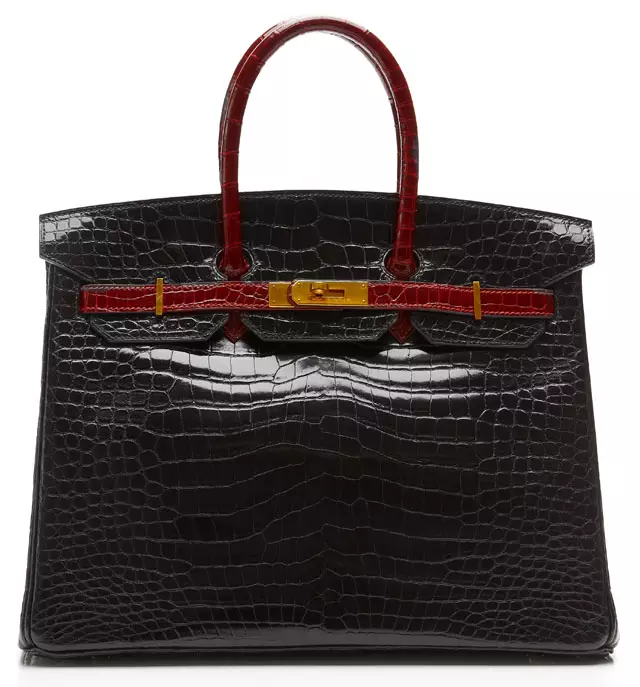 Hermes Birkin 35cm Dutona Krokodilo kun Ora Aparataro