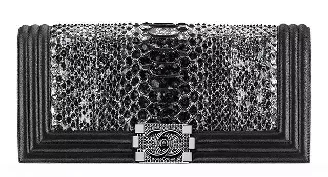 Chanel Python Boy Flap Clutch