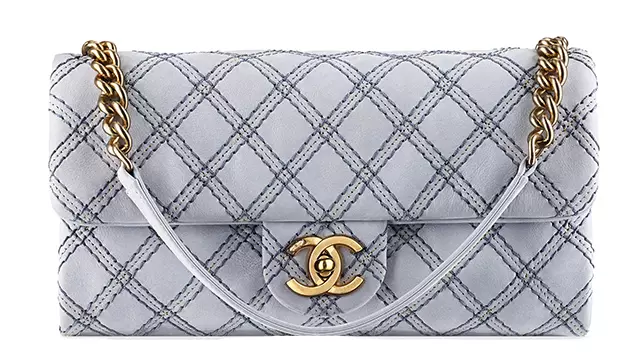 Chanel metalik Stitch ti sak Sabatani