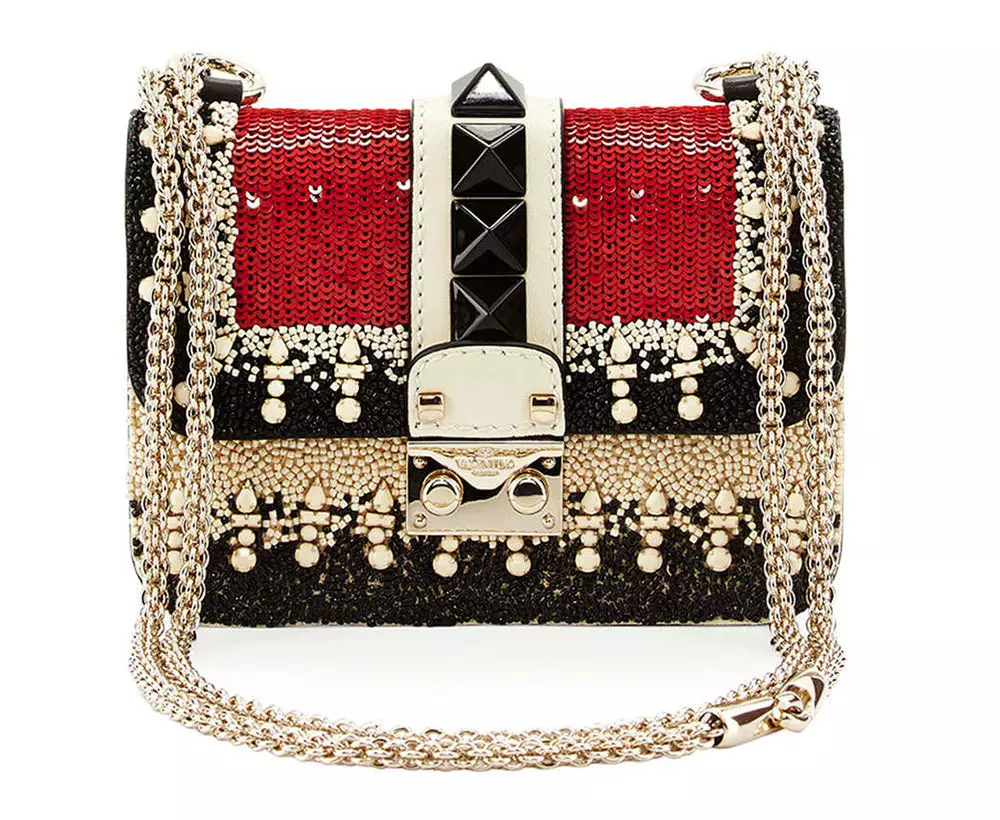 Valentino-Lock-Embellished-Lub Hnab