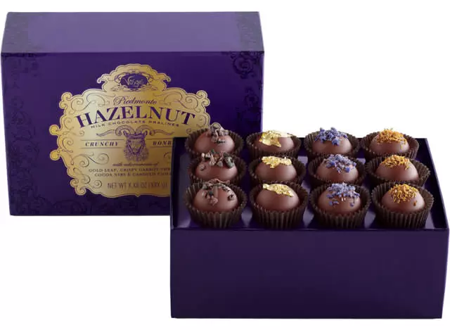 Vosges Piemonte heslihnetumjólkursúkkulaði Crunchy Pralines Bonbons