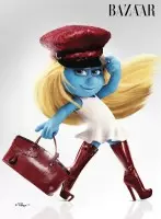 Smurfette mete akseswa designer nan Harper's Bazaar 21786_1