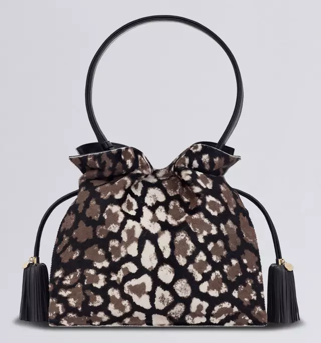 Loewe Flamenco Leopard Tas Rambut Pedhet