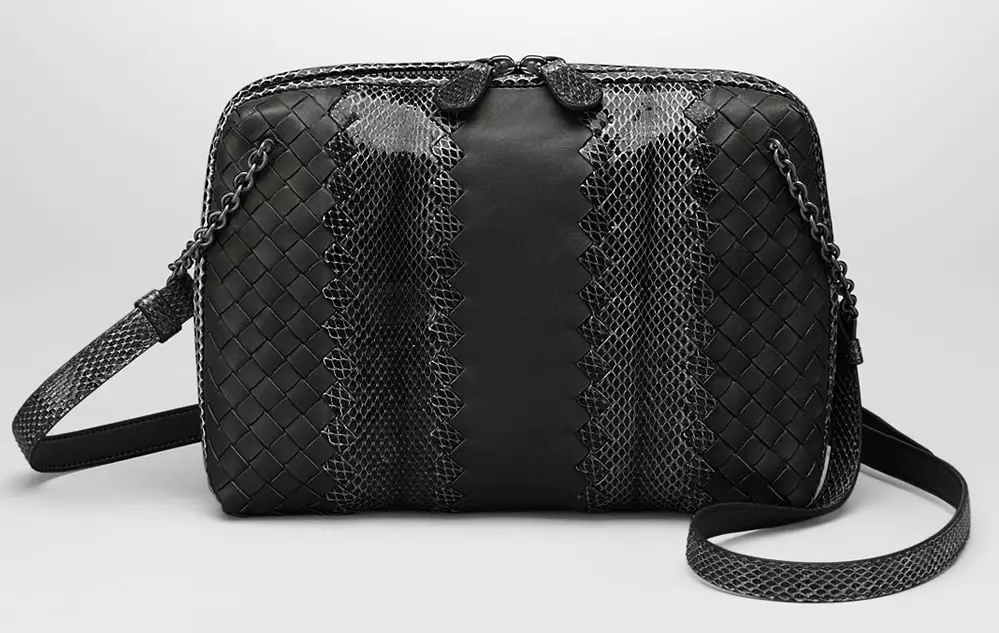 Bottega Veneta Intrecciato Nappa Ayers Nero Messenger