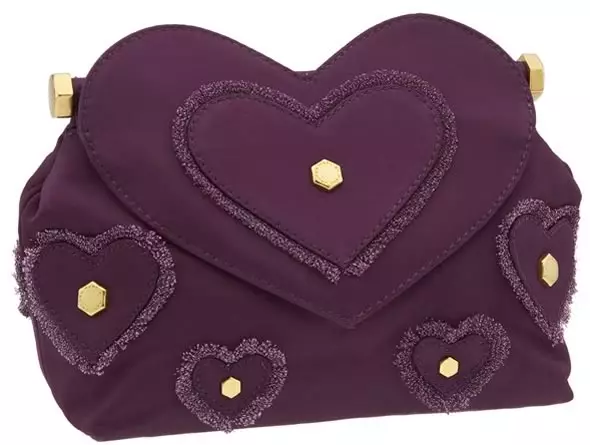 Marc ni Marc Jacobs Party Girl Heart Applique Clutch