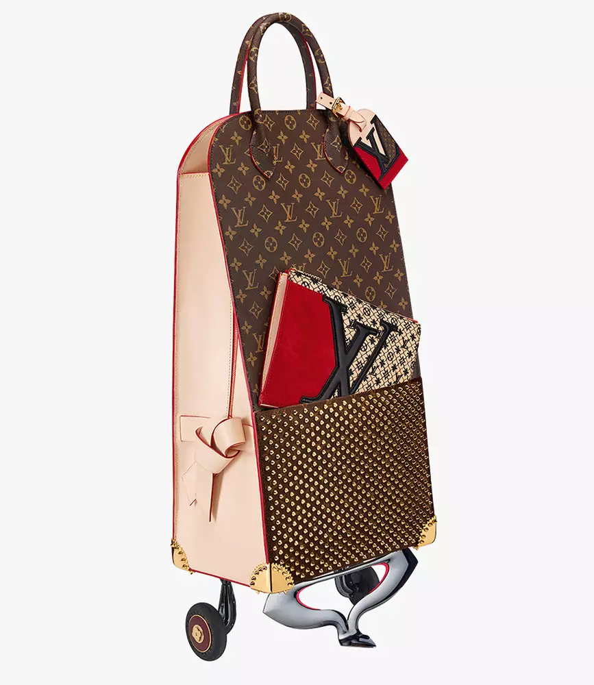 Louis Vuitton مسيحي Louboutin شاپنگ ٽرالي