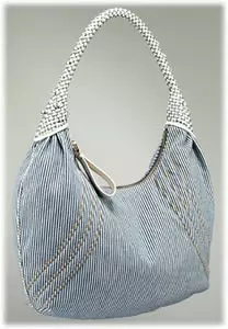 Fendi Striped Denim Spy Hobo 27200_1