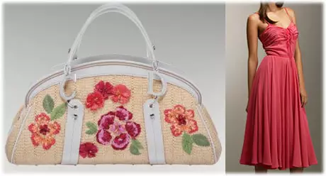 Dior Wicker Frame Bag na may Raffia Flowers