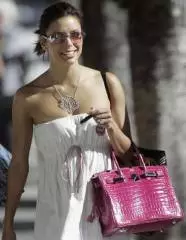 Gaya Eva Longoria: Hermes Fuchsia Croc Birkin 30289_1