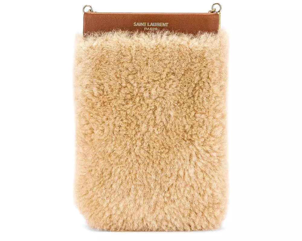 Saint Laurent Shearling Phone Bag