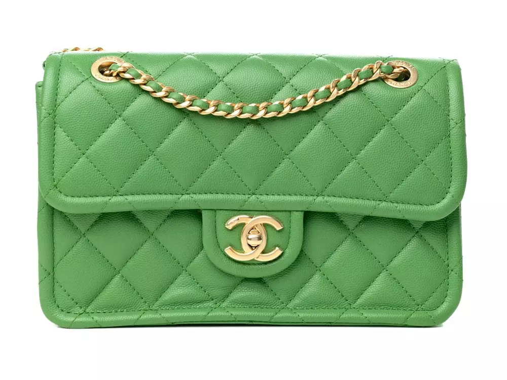 Sou entènèt jwèt Green Chanel Flap