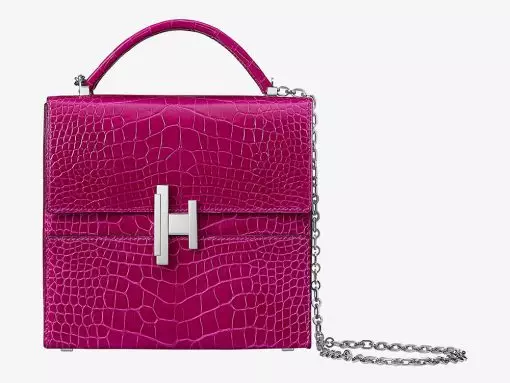 Першы погляд у сумку Hermès Cinhetic з верхняй ручкай